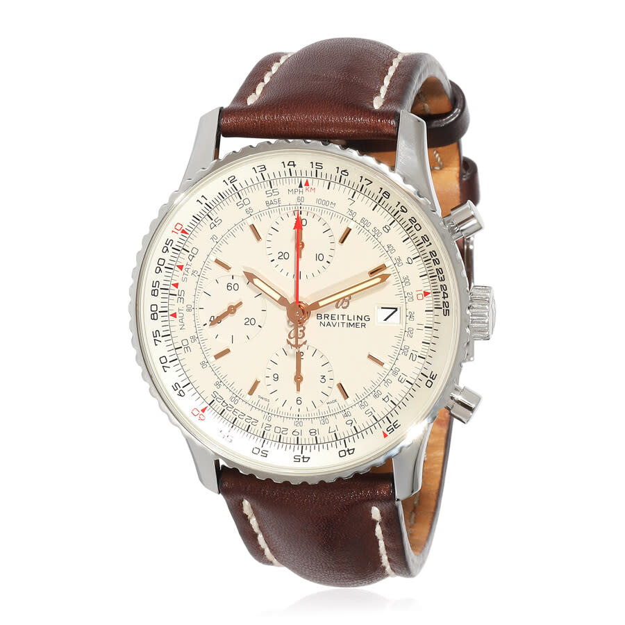 Breitling Pre-owned Breitling Navitimor Chronograph Automatic Chronometer Silver Dial Men's ...