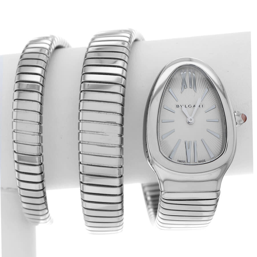 Bvlgari Pre-owned Bulgari Serpenti Quartz Silver Dial Ladies Watch ...