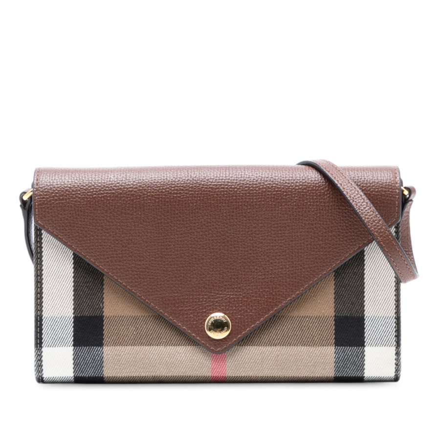 Burberry Pre-owned Burberry House Check Canvas and Leather Hannah ...