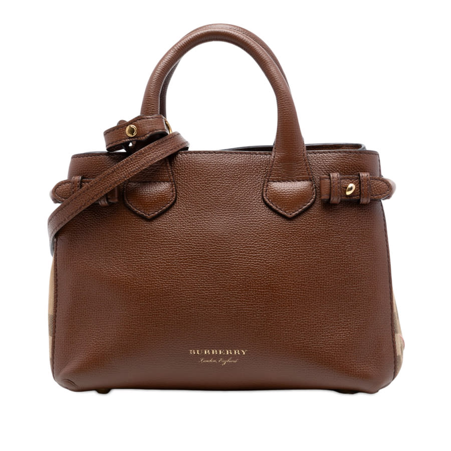 Burberry Pre-owned Burberry Small Grainy Calfskin and House Check ...