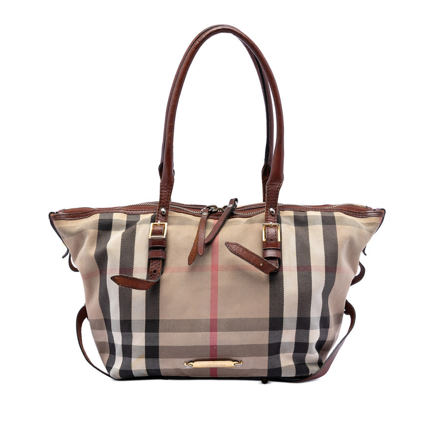 Burberry Pre-owned Burberry Small House Check Canvas Bridle Salisbury ...
