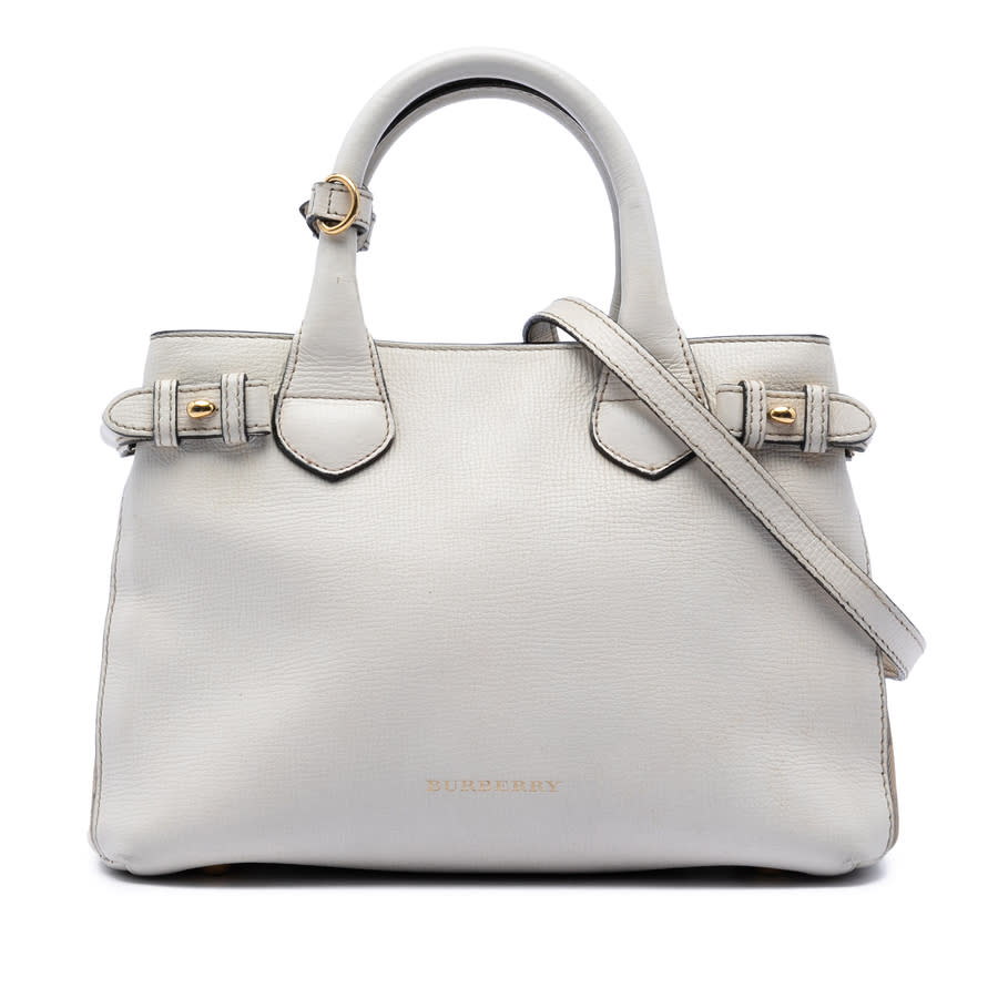 Burberry Pre-owned Burberry Small Leather and House Check Banner ...