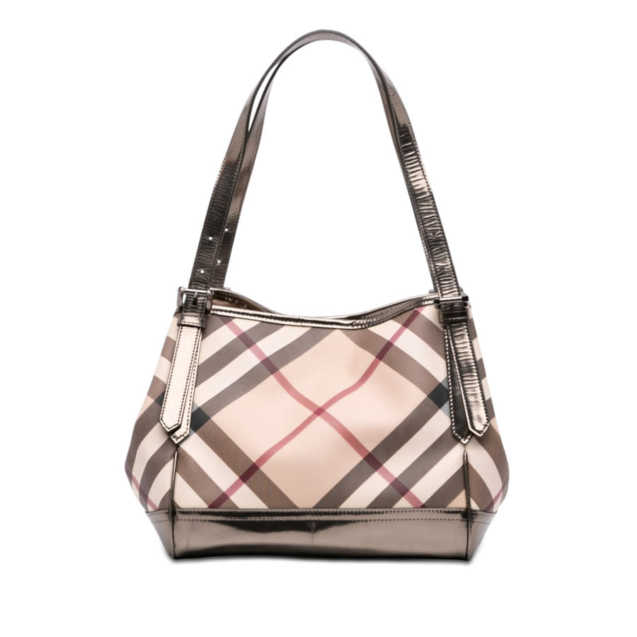Burberry Pre-owned Burberry Small Supernova Check Coated Canvas ...