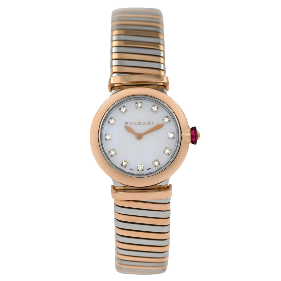 Bvlgari Pre-owned Bvlgari Lvcea Quartz Diamond White Dial Ladies Watch ...