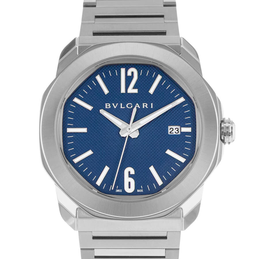 Bvlgari Pre-owned Bvlgari Octo Roma Blue Clous De Paris Dial Men's ...