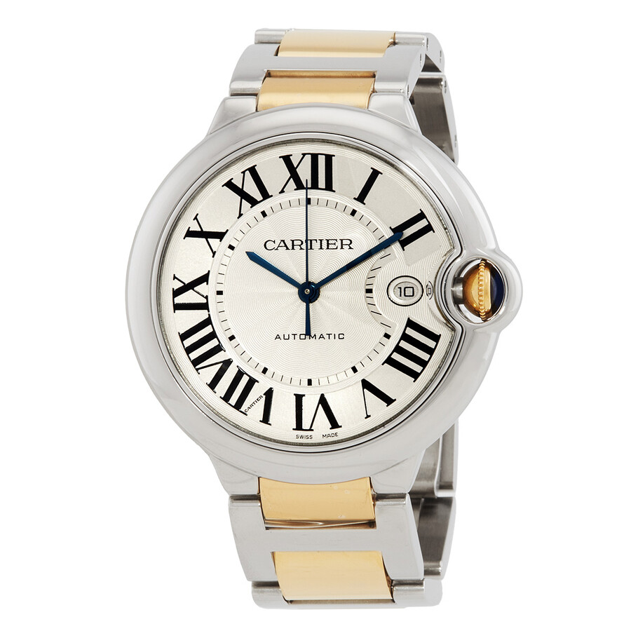 Pre-owned Cartier Ballon Bleu de Cartier Automatic Silver Dial Men's ...