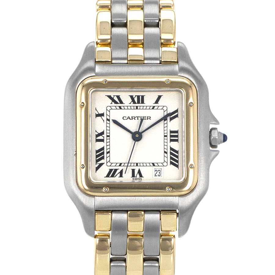 Cartier Pre-owned Cartier Panther Quartz Silver Dial Men's Watch ...