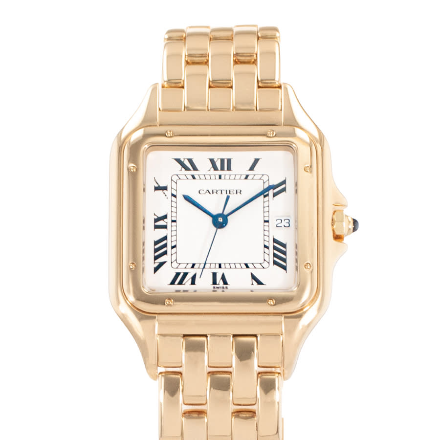 Cartier Pre-owned Cartier Panther Quartz White Dial Men's Watch ...