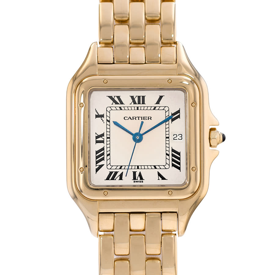 Cartier Pre-owned Cartier Panthere Quartz Silver Dial Men's Watch ...