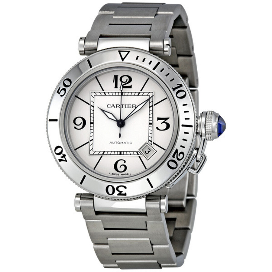 Cartier Pre-owned Cartier Pasha Seatimer Steel Men's Watch W31080M7 - Cartier, Pasha Seatimer ...