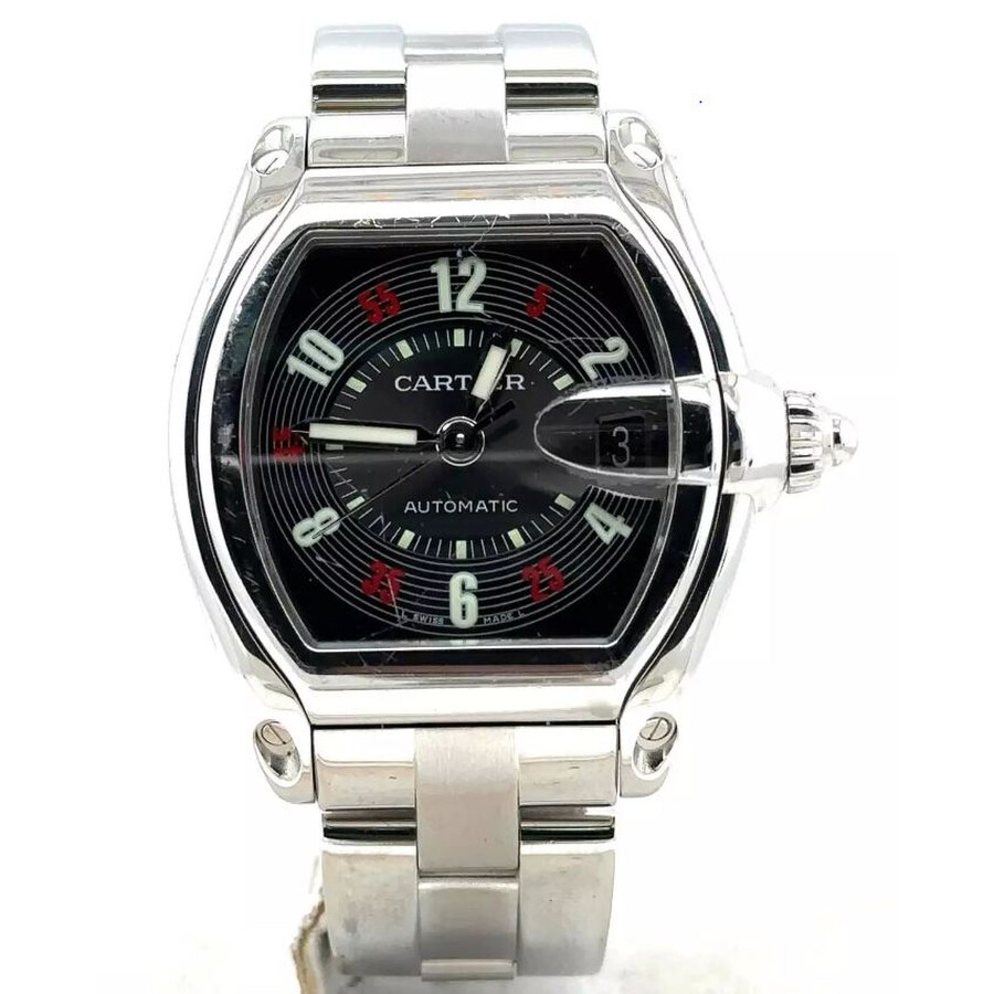 Cartier Pre-owned Cartier Roadster Black Dial Men's Watch W62002V3 ...