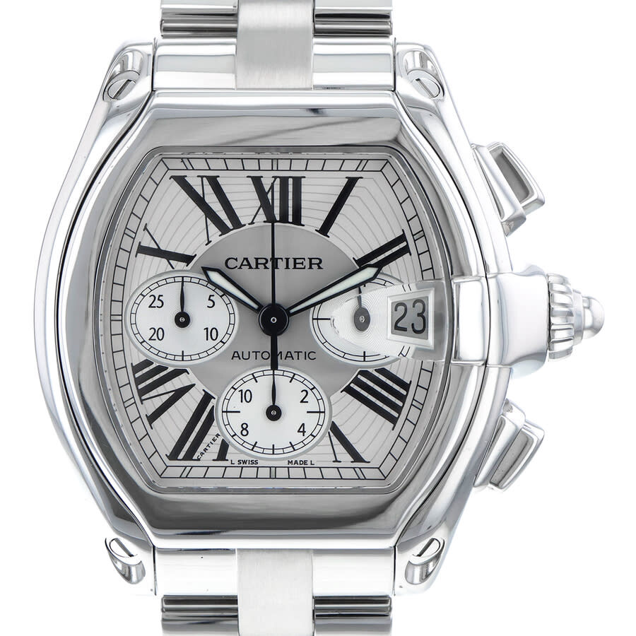 Cartier Pre-owned Cartier Roadster Chronograph Automatic White Dial Men ...