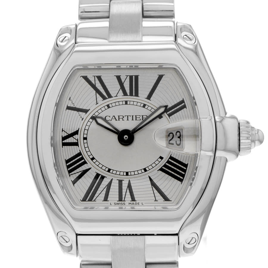 Cartier Pre-owned Cartier Roadster Quartz Silver Dial Men's Watch ...
