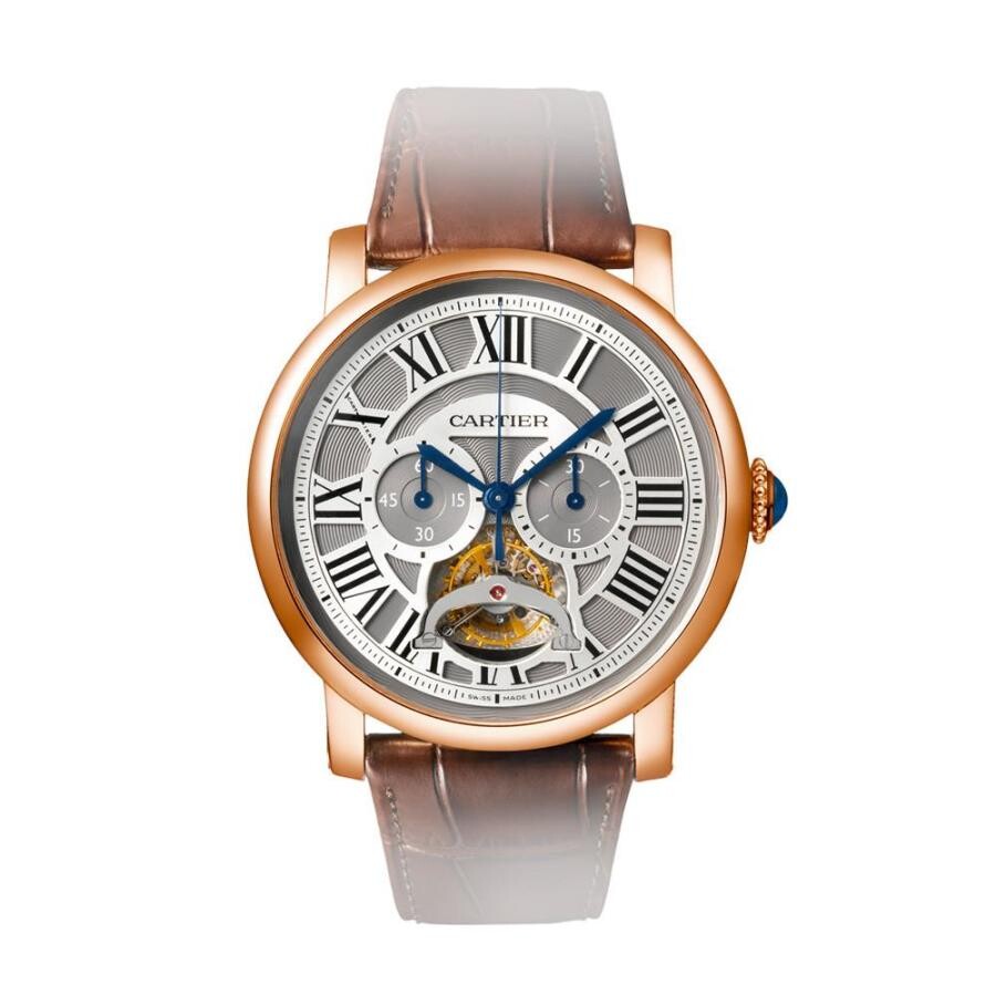 Cartier Pre-owned Cartier Rotonde Tourbillon Chronograph Hand Wind Grey ...