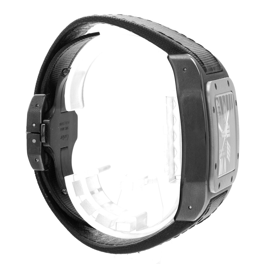 Cartier Pre-owned Cartier Santos 100 Automatic Black Dial Men's Watch ...