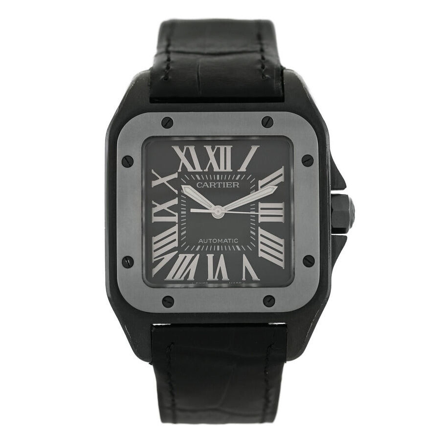 Cartier Pre-owned Cartier Santos 100 Automatic Grey Dial Men's Watch ...