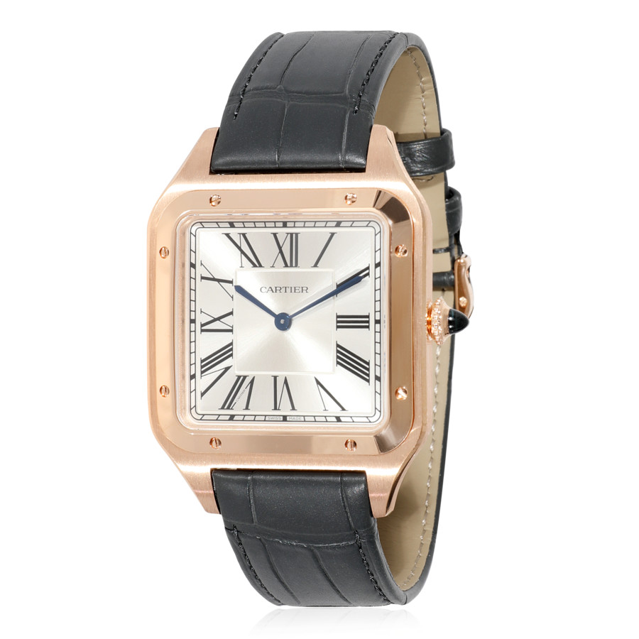 Cartier Pre-owned Cartier Santos de Cartier Hand Wind Silver Dial Men's ...
