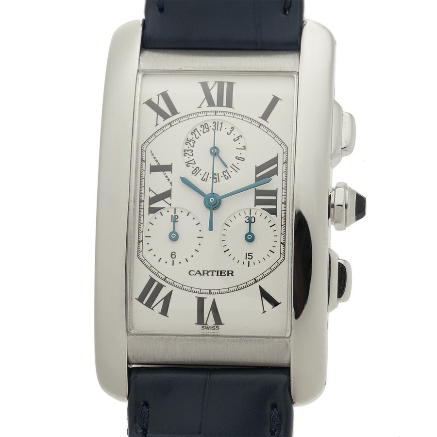 Cartier Pre-owned Cartier Tank Americaine Silver Dial Men's Watch ...