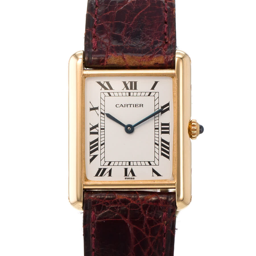 Cartier Pre-owned Cartier Tank Louis Quartz Silver Dial Men's Watch ...