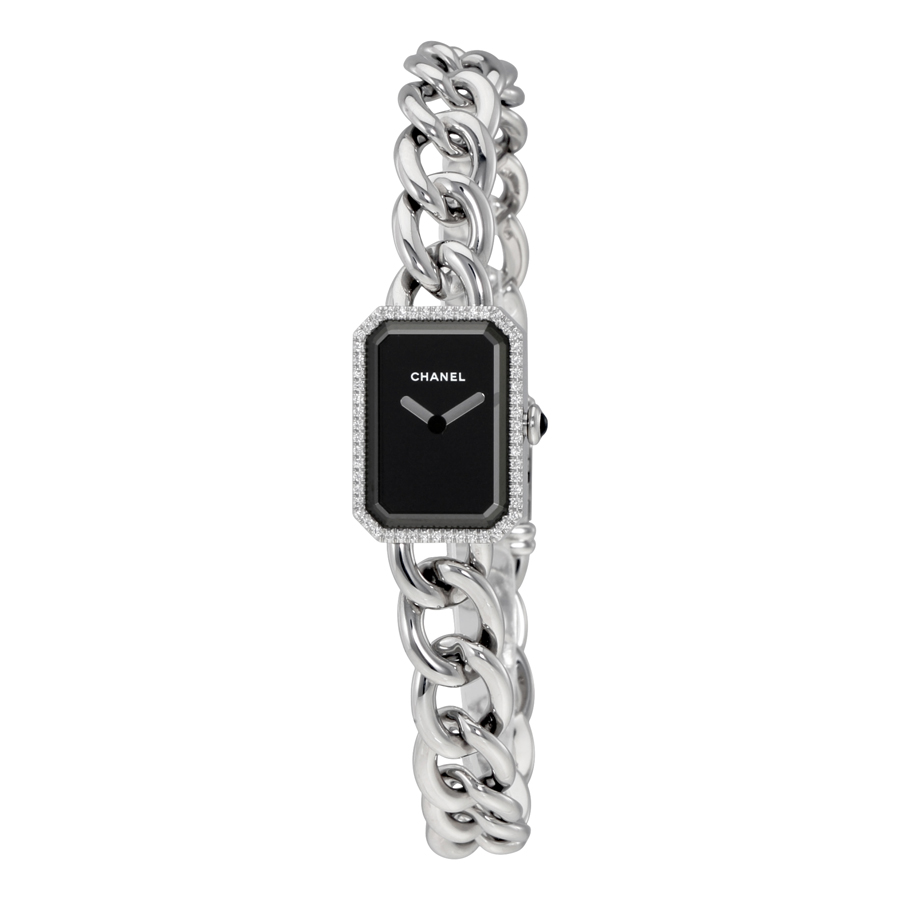 Chanel Pre-owned Chanel Premiere Black Lacquered Dial Ladies Watch ...