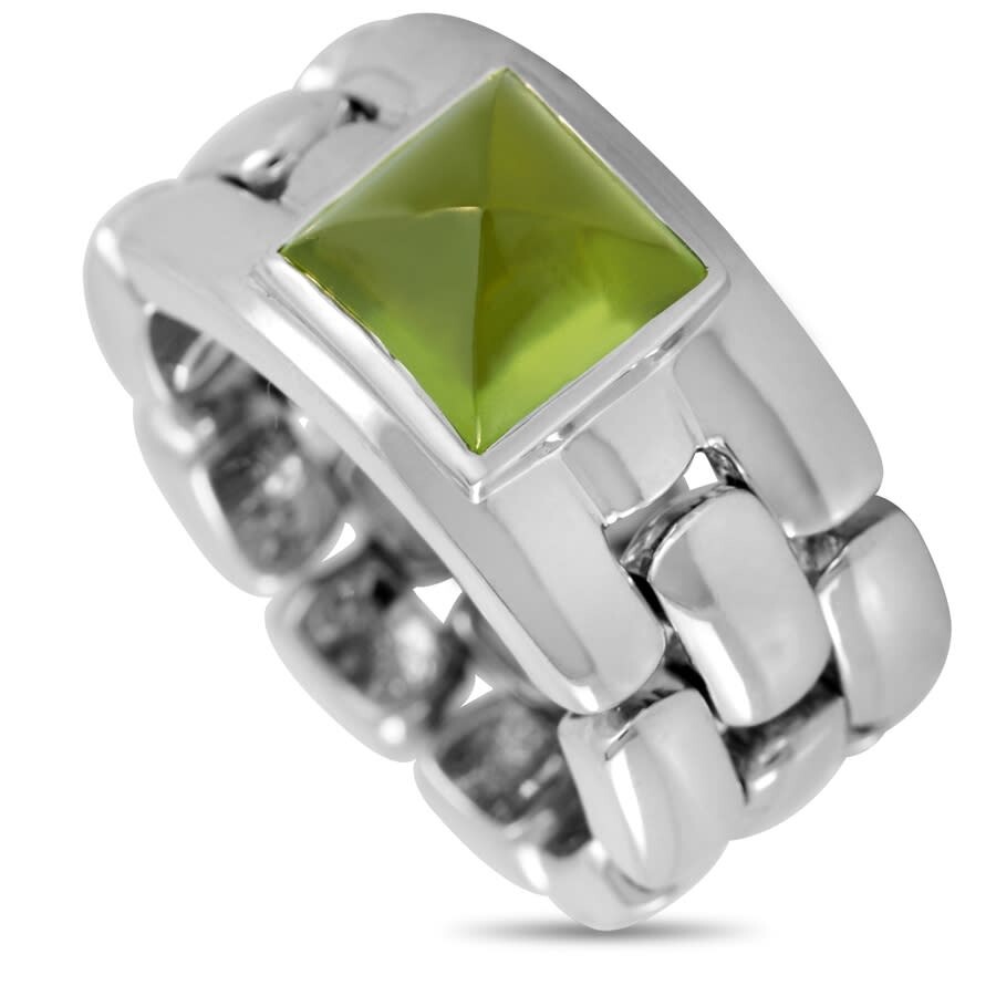 Chaumet Pre-Owned Chaumet 18K White Gold Peridot Soft Shank Ring CH12 ...