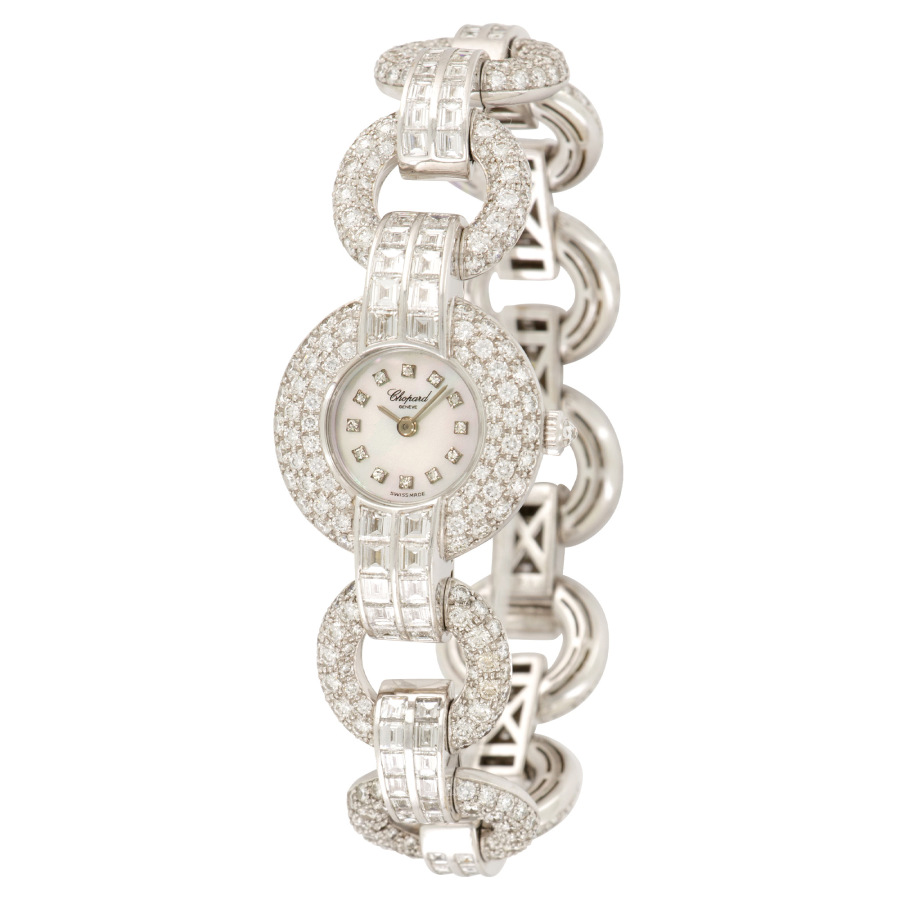 Chopard Pre-owned Chopard Classique Diamond Mother of Pearl Dial Ladies ...
