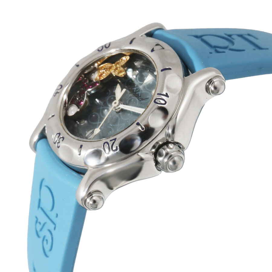 Chopard Pre-owned Chopard Happy Beach Blue with Two Floating Ruby ...