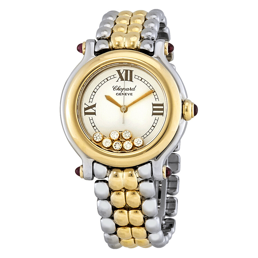 Chopard Pre-owned Chopard Happy Sport Diamond 18kt Yellow Gold And ...