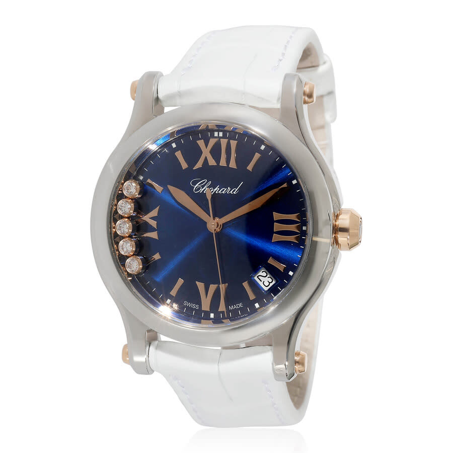 Chopard Pre-owned Chopard Happy Sport Quartz Blue Dial Unisex Watch 278582-6012 - Pre-Owned ...