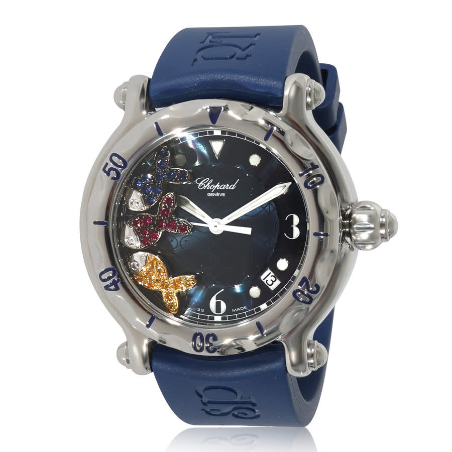 Chopard Pre-owned Chopard Happy Sport Quartz Blue Dial Unisex Watch 28 ...