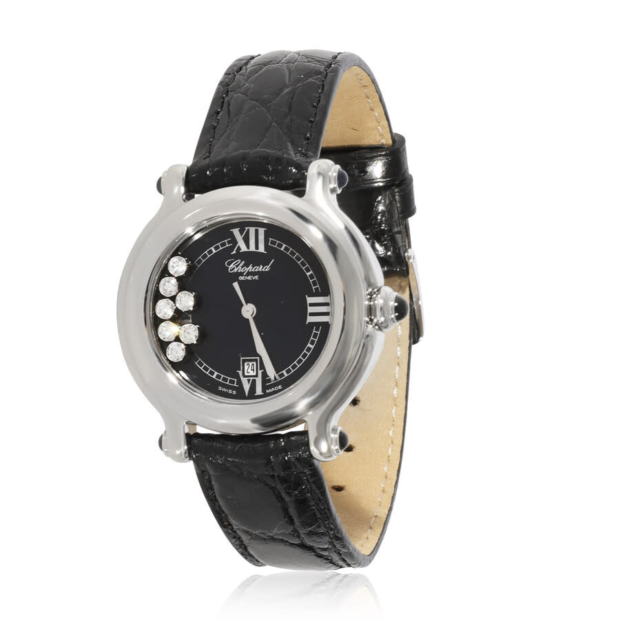 Chopard Pre-owned Chopard Happy Sport Quartz Black Dial Ladies Watch 27 ...