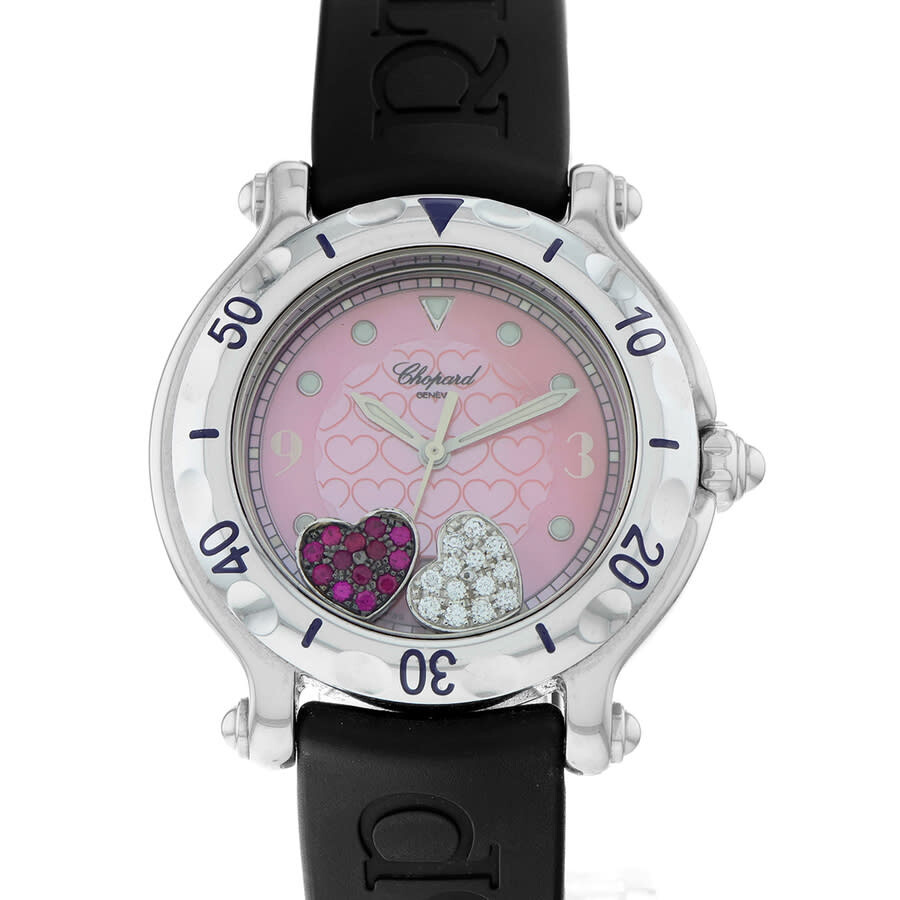 Chopard Pre-owned Chopard Happy Sport Quartz Pink Dial Ladies Watch 27/ ...