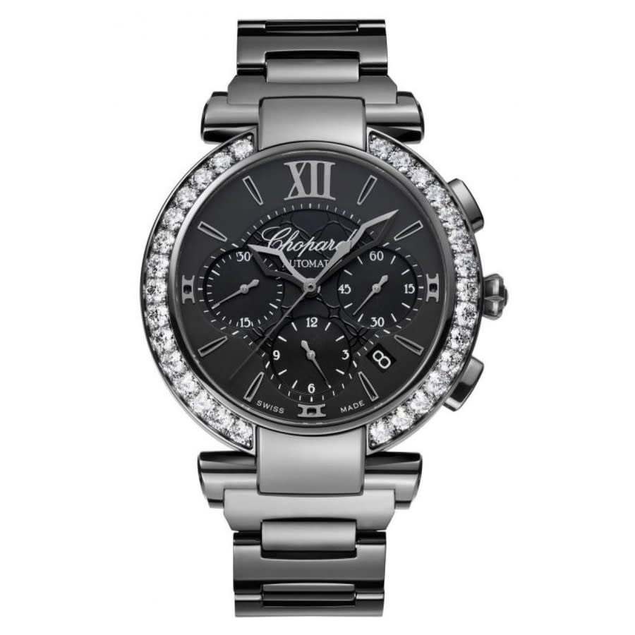 Chopard Pre-owned Chopard Imperiale Chronograph Diamond Black Dial ...