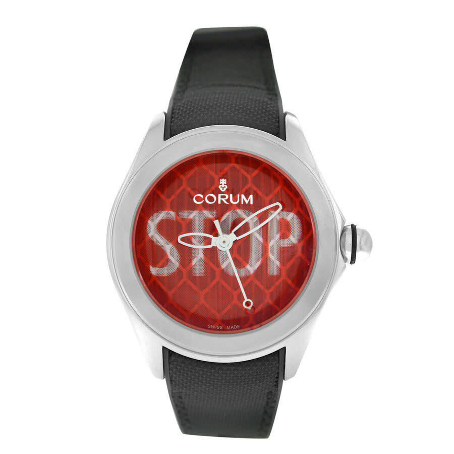 Corum Pre-owned Corum Bubble Stop Automatic Red Dial Men's Watch 082. ...