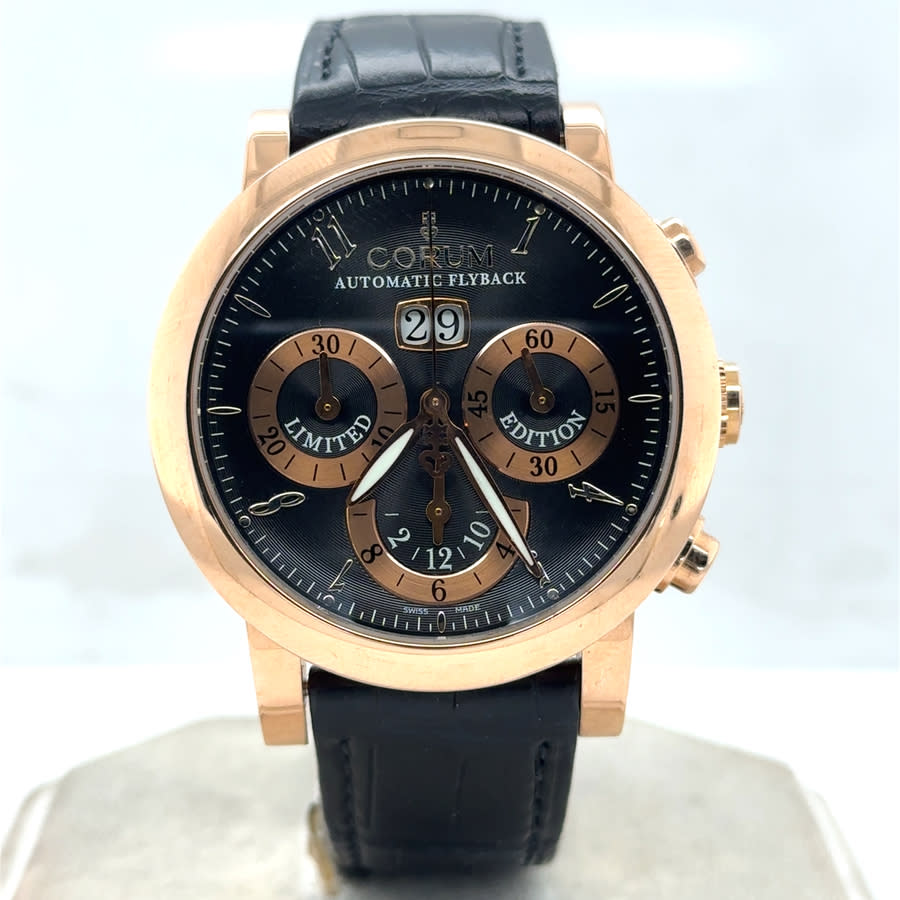 Corum Pre-owned Corum Classic Flyback Chronograph Black Dial Men's ...