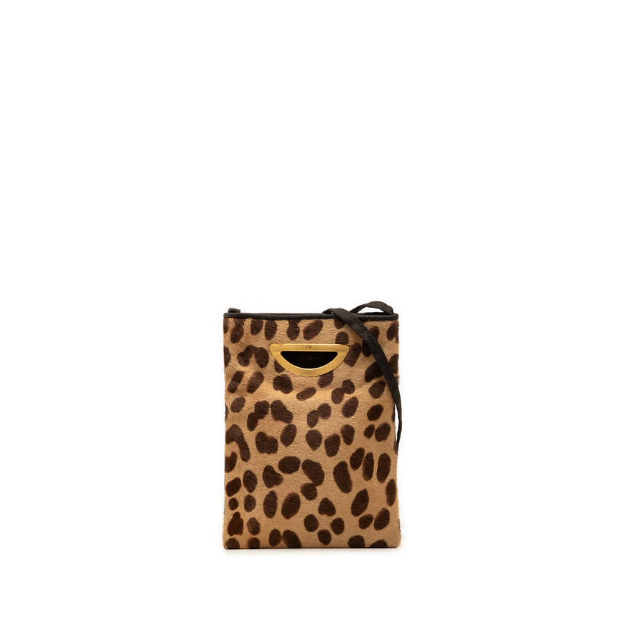 Dior Pre-owned Dior Pony Hair Leopard Print Malice Crossbody Ladies ...
