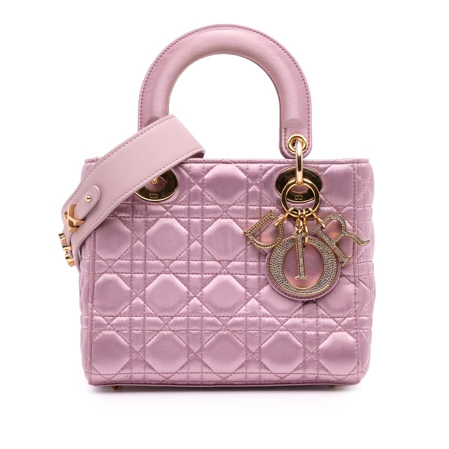Dior Pre-owned Dior Small Satin Cannage Swarovski Lady Dior 29-MA-0129 ...