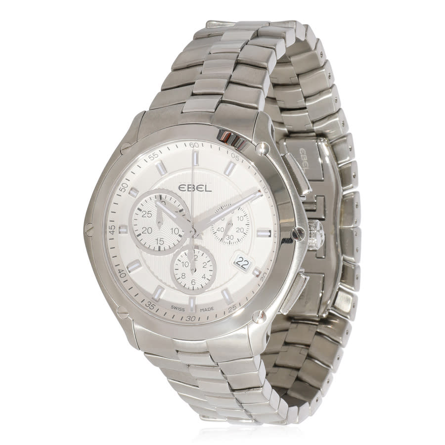 Ebel Pre-owned Ebel Classic Sport Chronograph Quartz Silver Dial Men's ...