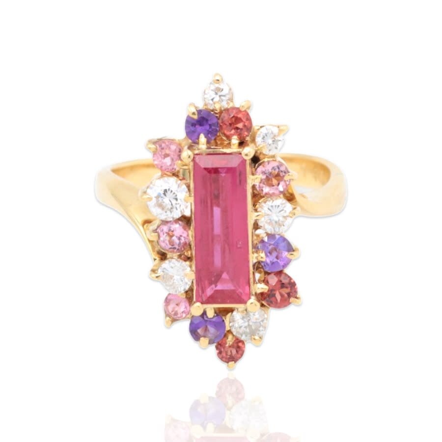 Estate Jewelry Pre-Owned Estate 18K Yellow Gold Diamond Ruby Ring 62253 ...