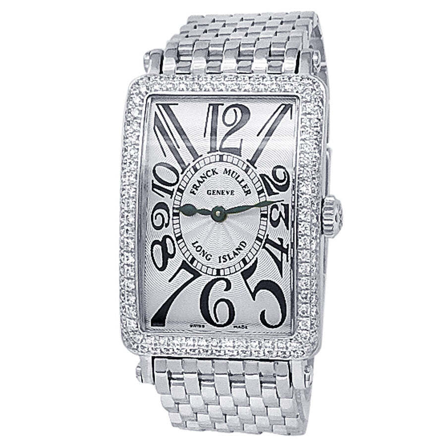 Franck Muller Pre-owned Franck Muller Long Island Quartz Diamond Silver ...