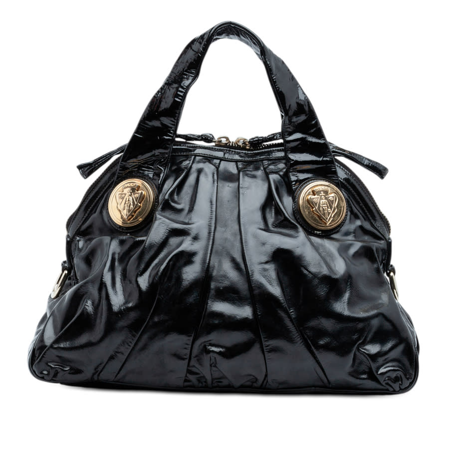 Gucci Pre-owned Gucci Large Patent Hysteria Satchel Ladies ...
