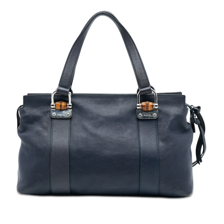 Gucci Pre-owned Gucci Leather Bamboo Bar Satchel Ladies 355772 204046 ...