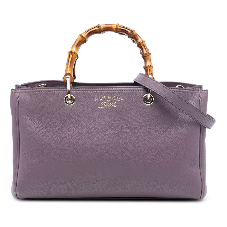 Gucci Pre-owned Gucci Medium Calfskin Bamboo Shopper Satchel Ladies ...