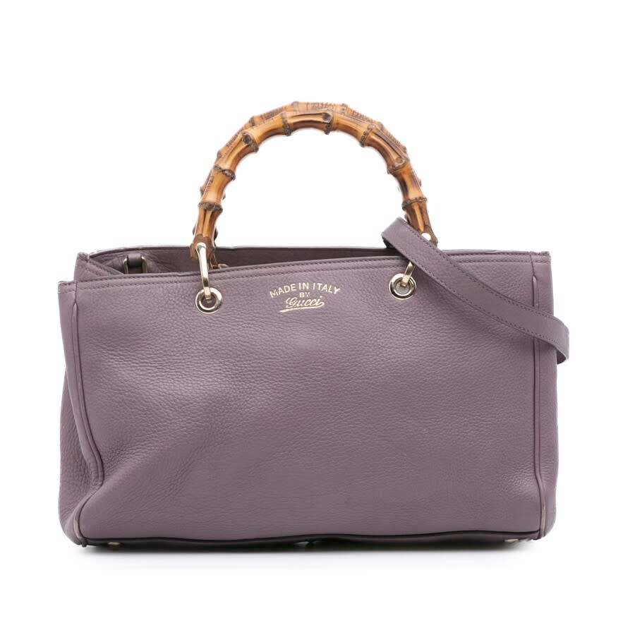 Gucci Pre-owned Gucci Medium Calfskin Bamboo Shopper Satchel Ladies ...