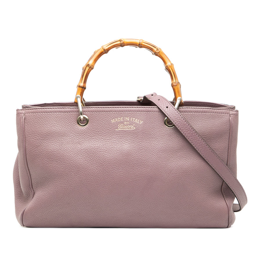 Gucci Pre-owned Gucci Medium Calfskin Bamboo Shopper Satchel Ladies ...