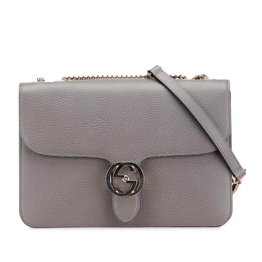 Gucci Pre-owned Gucci Medium Dollar Calfskin Interlocking G Crossbody ...