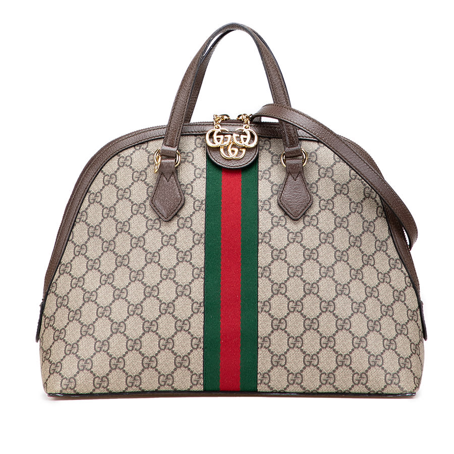 Gucci Pre-owned Gucci Medium GG Supreme Ophidia Web Satchel Ladies ...