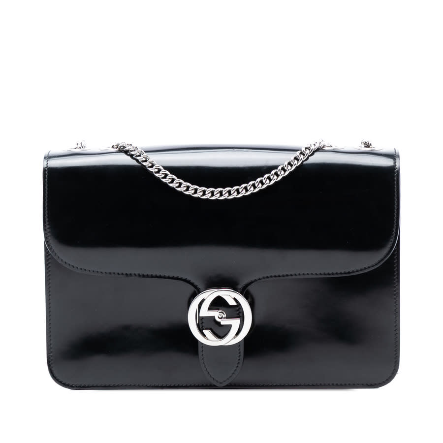 Gucci Pre-owned Gucci Medium Polished Calfskin Dollar Interlocking G ...