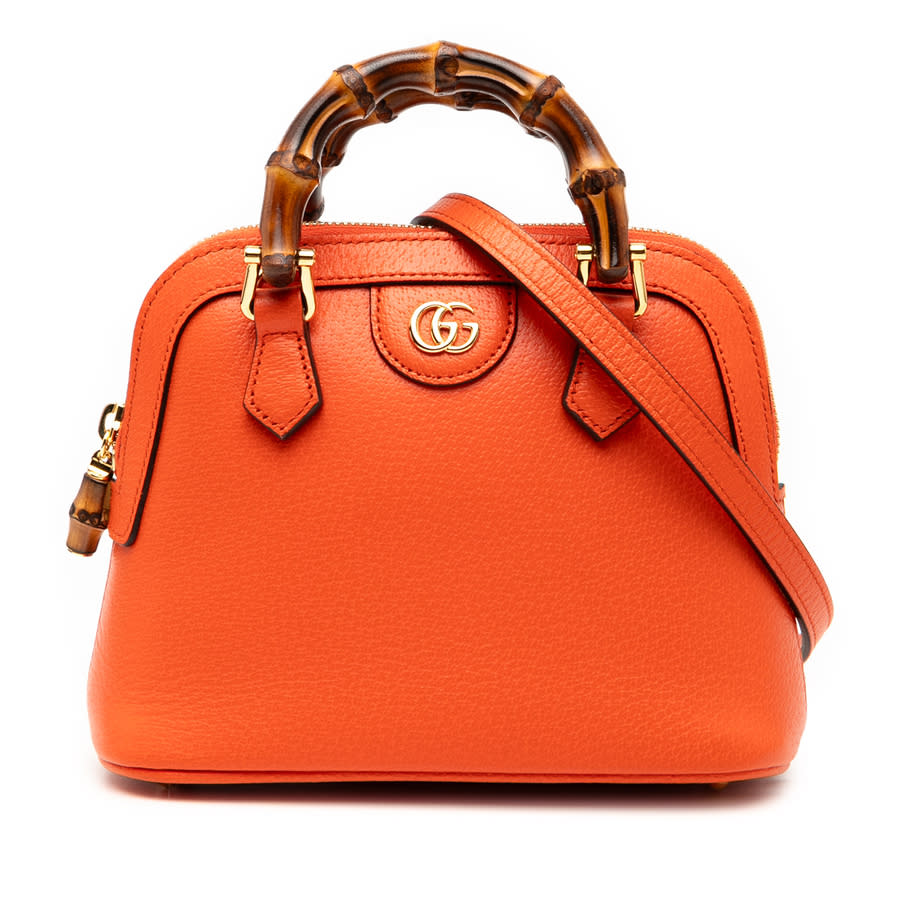 Gucci Pre-owned Gucci Mini Dollar Calfskin Bamboo Diana Dome Satchel ...