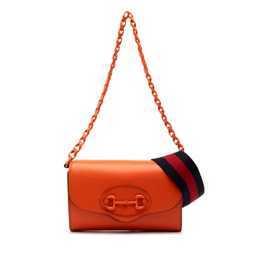 Gucci Pre-owned Gucci Mini Leather Horsebit 1955 Web Crossbody Ladies ...